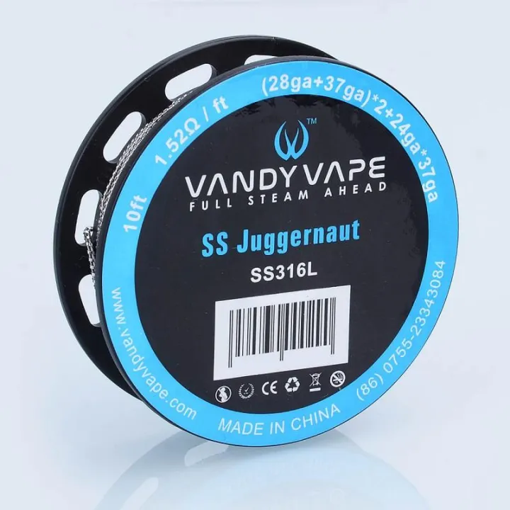 VANDY VAPE SS JUGGERNAUT (SS316L) (10FT) 1.52OHM/FT (28GA+37) (BOX 30) | Lazada PH