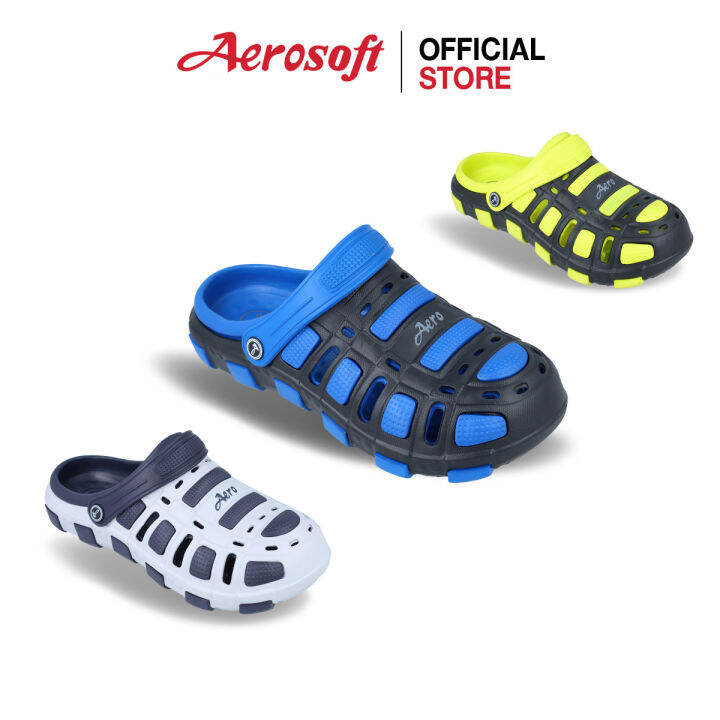Aerosoft (แอโร่ซอฟ) รองเท้าแตะแบบสวมผู้ชาย รุ่น U0110 | Lazada.co.th