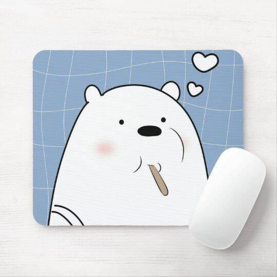 ICE BEAR WE BARE BEARS Rubber Mouse Pads | Gaming Mouse Pads 3mm Size 8 ...