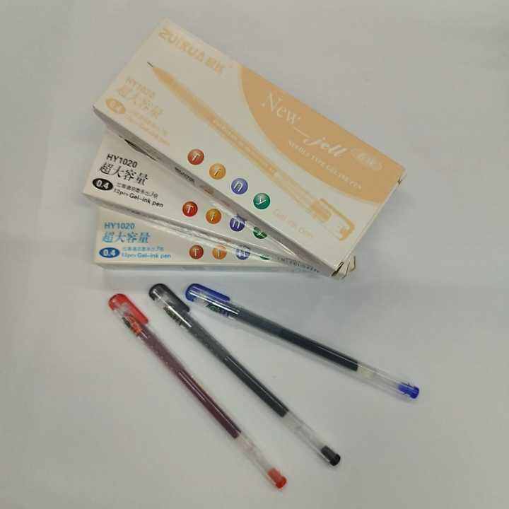 Ballpoint ZUIXUA Pulpen Gel HY1020 ( 1 Pak isi 12 Pcs ) | Lazada Indonesia