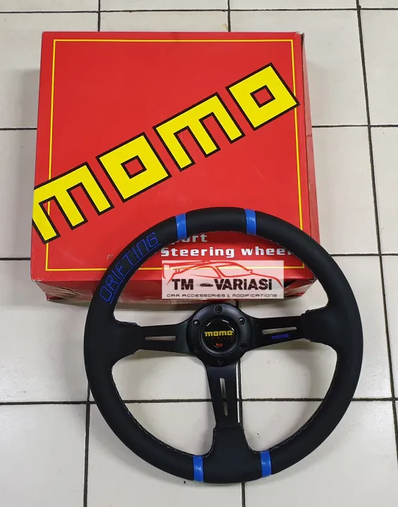 Stir Racing Import Kulit Momo Drifting 14 Inchi Palang Hitam Double ...