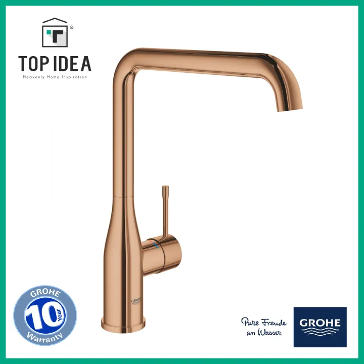 GROHE Essence Single Lever Kitchen Sink Mixer | Bronze | *10-year ...