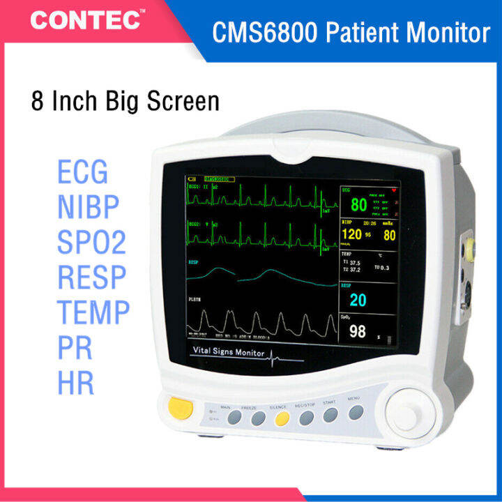 CONTEC CMS6800 Vital Signs Monitor Patient Monitor 8 Inch ICU Cardiac ...