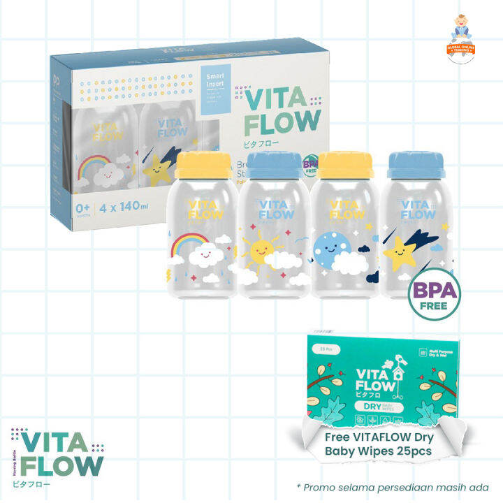 Vita Flow - Botol ASI 140ml (isi 4) Sky Series | Lazada Indonesia