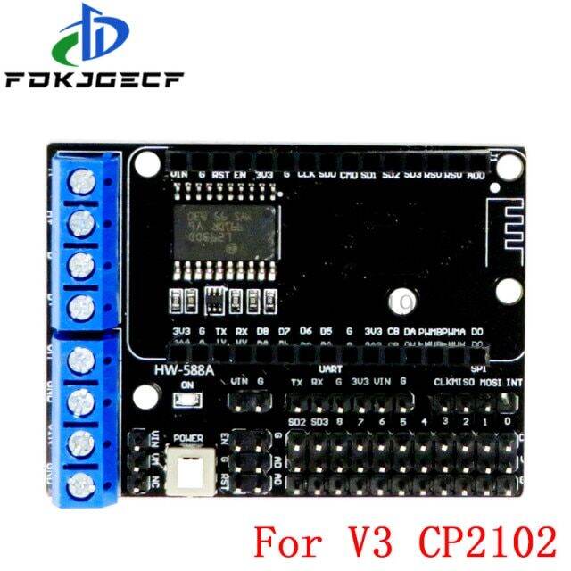 Node Mcu Development Kit V3 Cp2102 Nodemcumotor Shield Wifi Esp8266 Esp ...