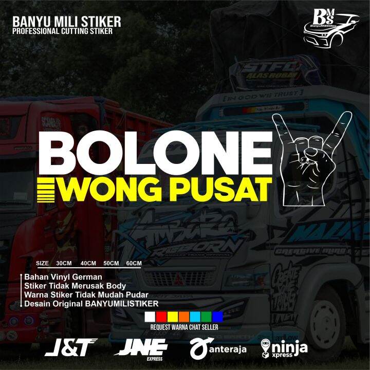 Stiker kaca bolone wong pusat sticker cutting variasi kaca mobil bolone ...