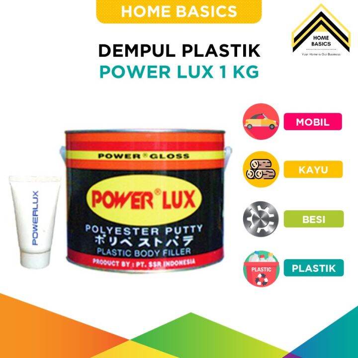 Dempul Plastik Power Lux 1 Kg / Dempul Mobil / Kayu / Besi / Special ...