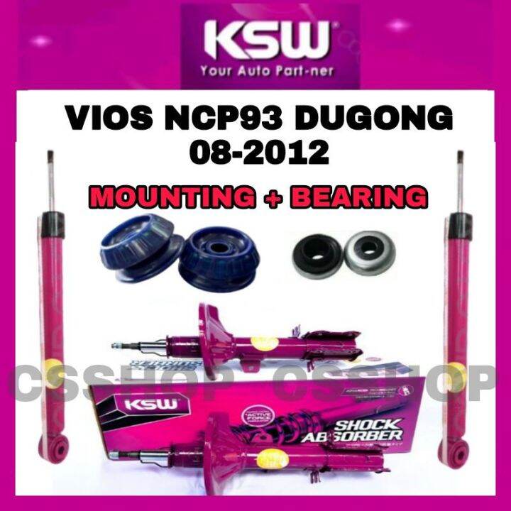 TOYOTA VIOS NCP93 DUGONG KSW HEAVY DUTY ABSORBER FRONT / REAR WITH ...