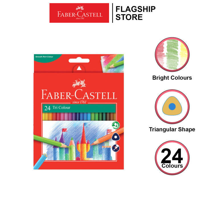 Faber-Castell Tri Color Pencil 24 colors (12115855) | Lazada PH