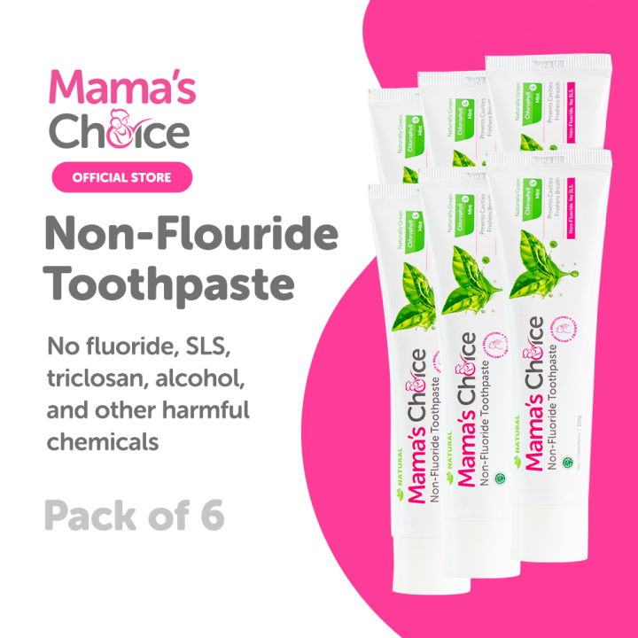 [bundle Of 6] Mamas Choice Non Fluoride Toothpaste Safe Tested In