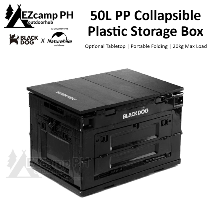 BLACKDOG by Naturehike 50L PP Collapsible Camping Storage Box with ...