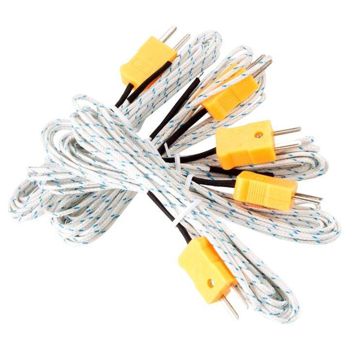 5Pcs K-Type Thermocouple Sensor Probes 3Metre, Temperature Sensor Probe ...