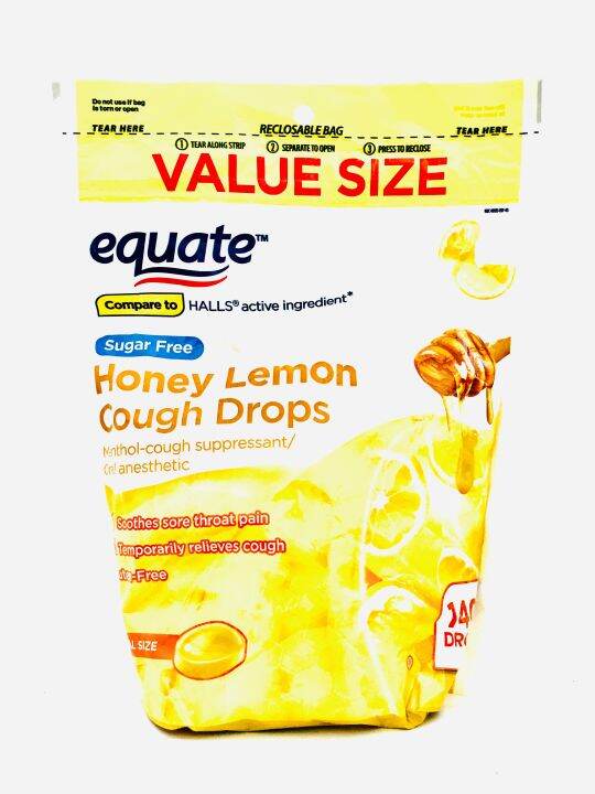 Equate Honey Lemon Cough Drops Sugar Free 140 Drops Expiry date Dec. 2024 | Lazada PH