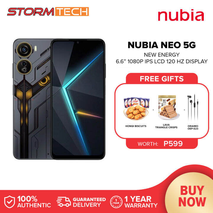 Nubia Neo 5G Smartphone | 8GB+256GB | Unisoc Tiger T820 | 6.6” IPS LCD 120Hz Display | 50MP Dual ...