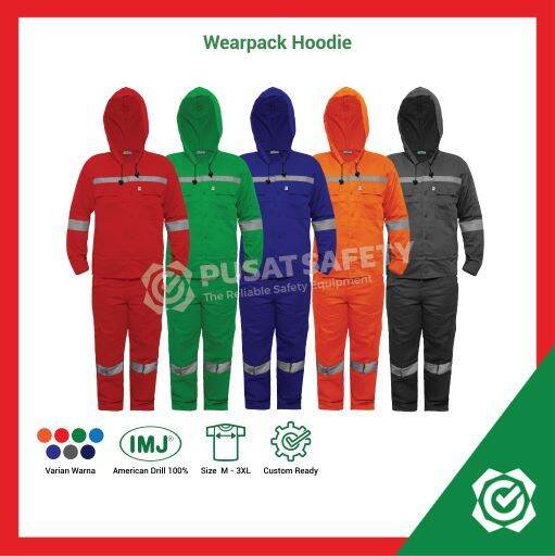 Wearpack Setelan Hoodie Baju Safety Seragam Kerja Proyek IMJ | Lazada ...
