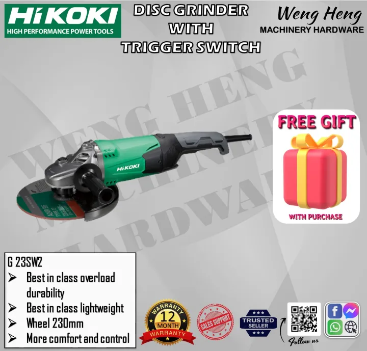 100% Genuine Hitachi/ Hikoki AC 230mm (9") Disc Grinder With Trigger ...