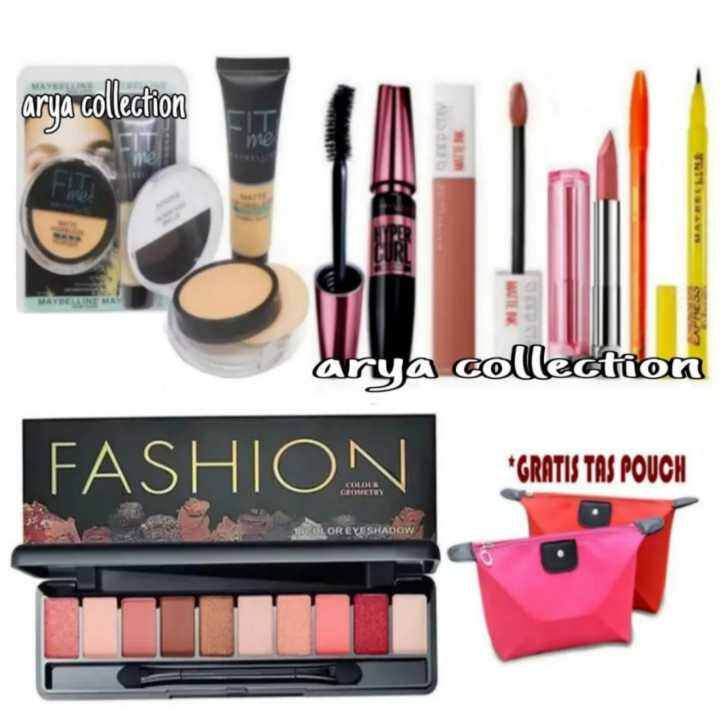 Paket Makeup Maybelline 8 in 1 Terlaris / Paket Kosmetik Super Lengkap ...