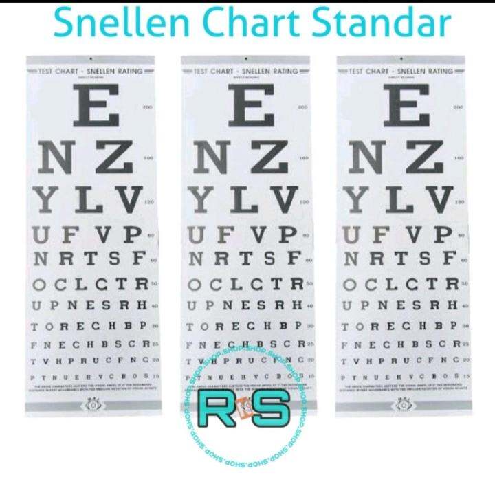 Snellen Chart Rating Tes Kesehatan Mata | Lazada Indonesia