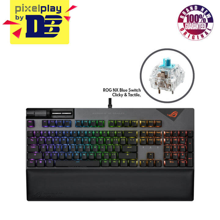 ASUS ROG Strix Flare II Mechanical Gaming Keyboard (ROG NX Blue Switch ...