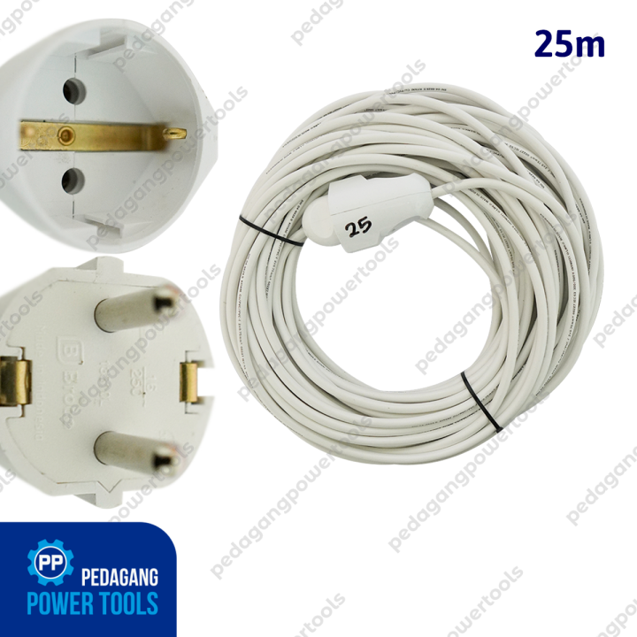 KABEL LISTRIK TAMBAHAN 25 METER EXTENSION COLOKAN STOP KONTAK EKSTENSI ...