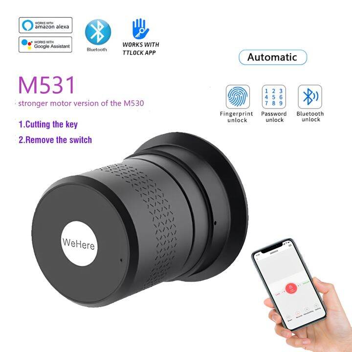 Wehere Ttlock Smart Lock M531 Fingerprint Lock Remote Control Support Alexa Wifi Wireless ...