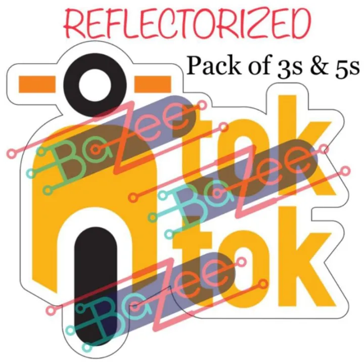 toktok Reflectorized PVC Sticker for Motorcycles, 4-Wheels, Helmets ...