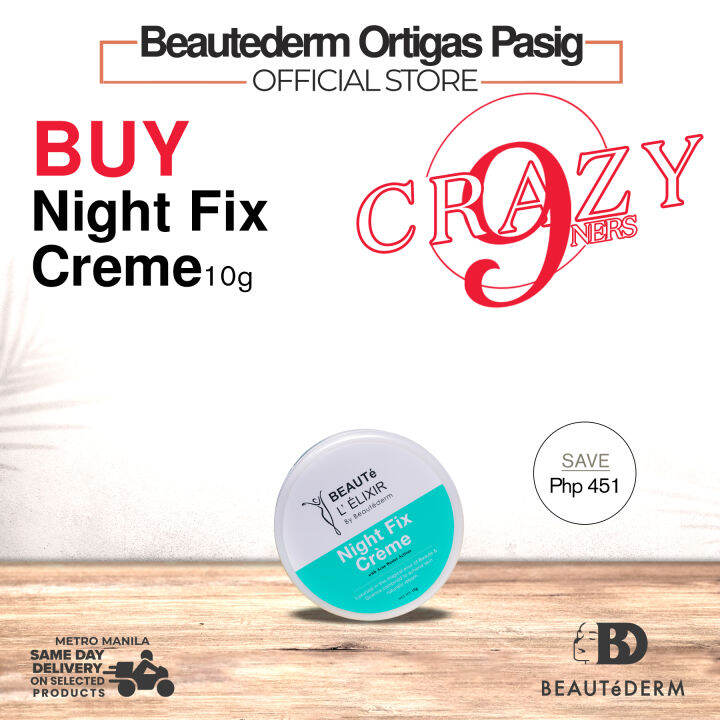 CRAZY 9NERS Beautederm Night Fix Creme 10g | Lazada PH