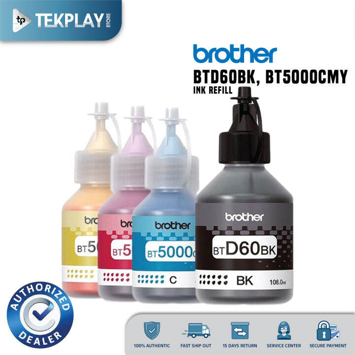 Brother Genuine/Original Ink BT5000 Cyan, BT5000 Magenta, BT5000 Yellow ...