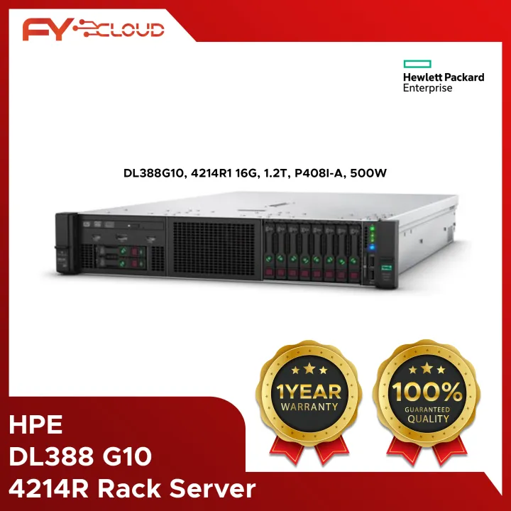 HPE ProLiant DL388G10, 4214R, 16G, 1.2T, P408I-A, 500W | Lazada PH