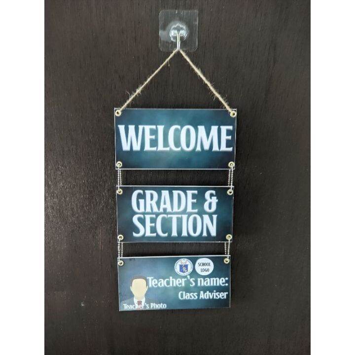 Customized School Door Welcome Grade Section Teacher and Welcome Home ...