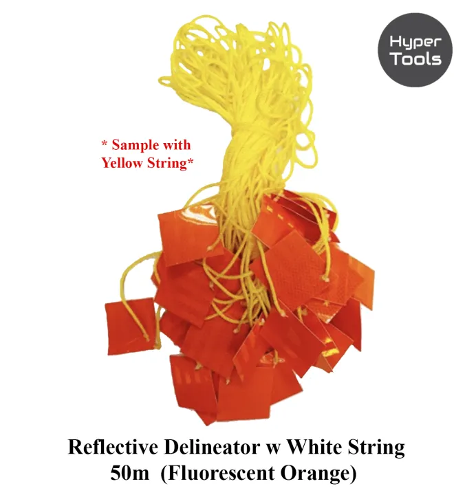 Reflective Delineator w White String (Fluorescent Yellow & Orange) | Lazada