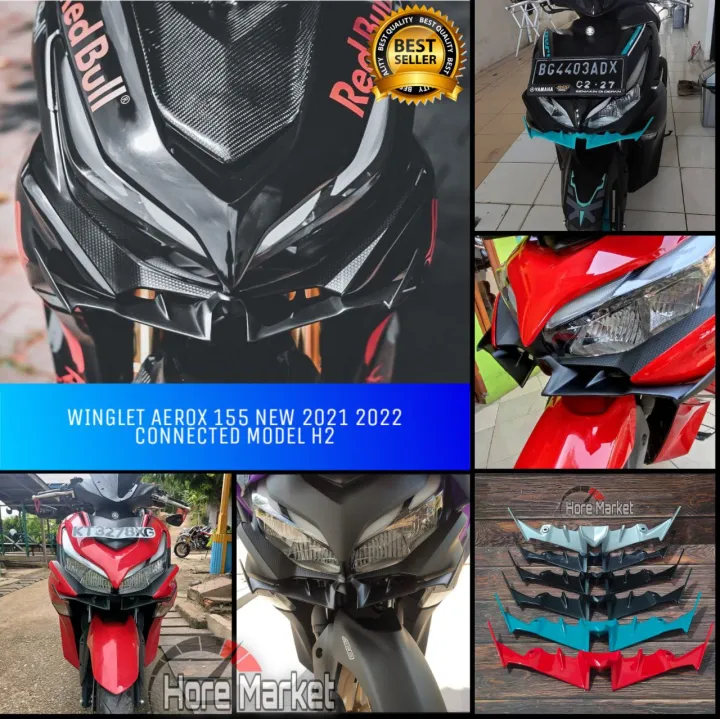 WINGLET AEROX 155 2021 2022 CONNECTED MODEL H2 WINGLET NEW AEROX 155 H2 ...