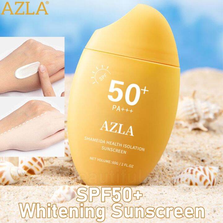 AZLA 60g Premium Brightening Sunscreen SPF 50 UV Protection Face Body ...