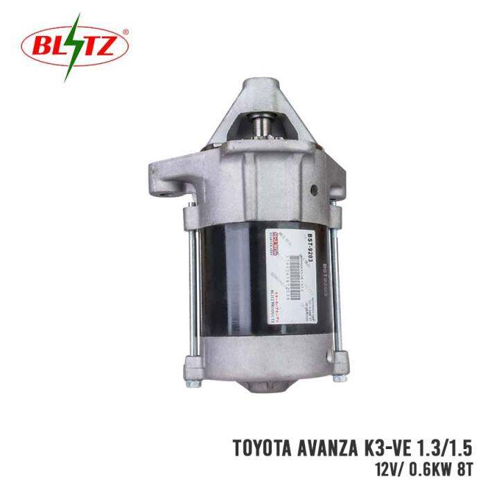 TOYOTA AVANZA K3-VE 1.3 1.5 STARTER ASSEMBLY 12V 0.6KW (8 TEETH) BLITZ ...