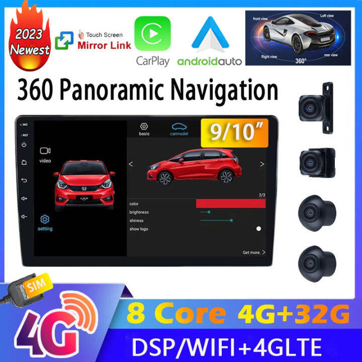 【8 Core 4G LTE】360 Panoramic Navigation Android Car Stereo 9/10inch ...