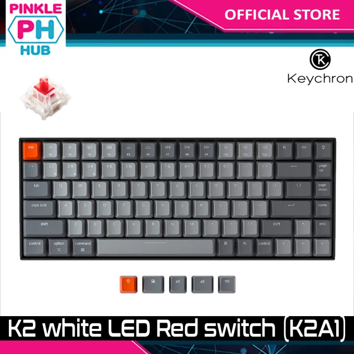 PinkleHub | Keychron K2 white LED Red switch (K2A1) | Lazada PH