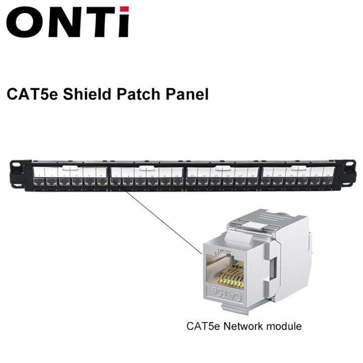 ONTI 24-Port Dust-Proof Durable Shielded Patch Panel Compatible with ...