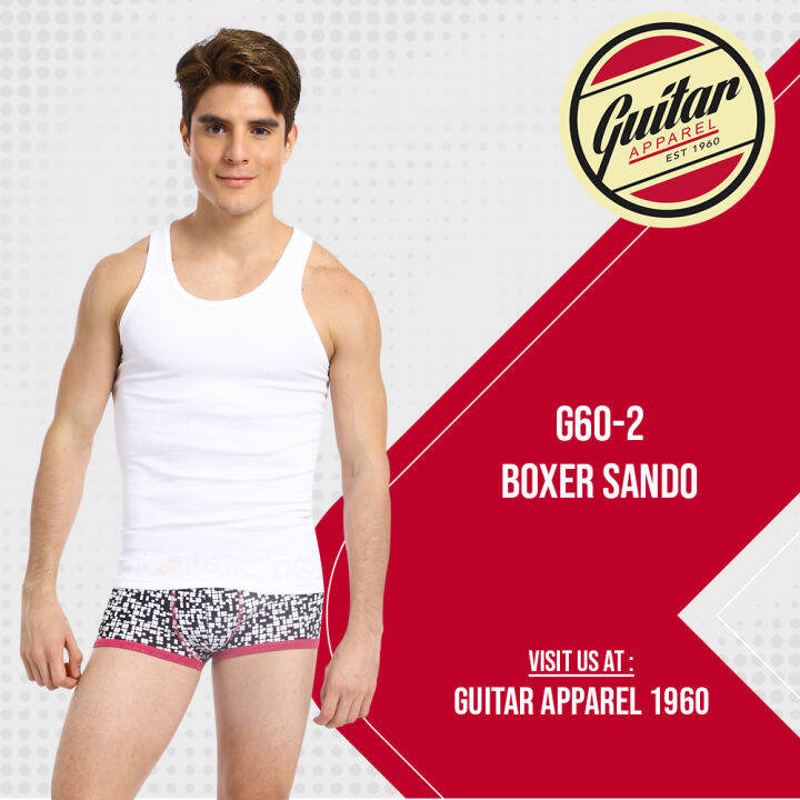 Guitar Apparel 1960 G60-2 Men's Boxer Sando | Lazada PH
