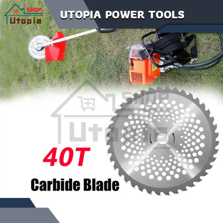 255mm 40T Brush Cutter Blade Replacement Circular Saw Blade Cutting Grass Lawn Mower Cutte ...