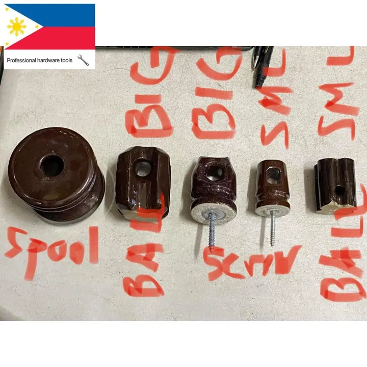 Top quality insulator spool screw ball big small porcelain ground ...