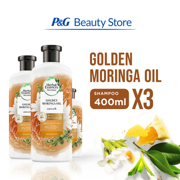 Herbal Essences Golden Moringa Oil Shampoo 400ml (3 pieces ...