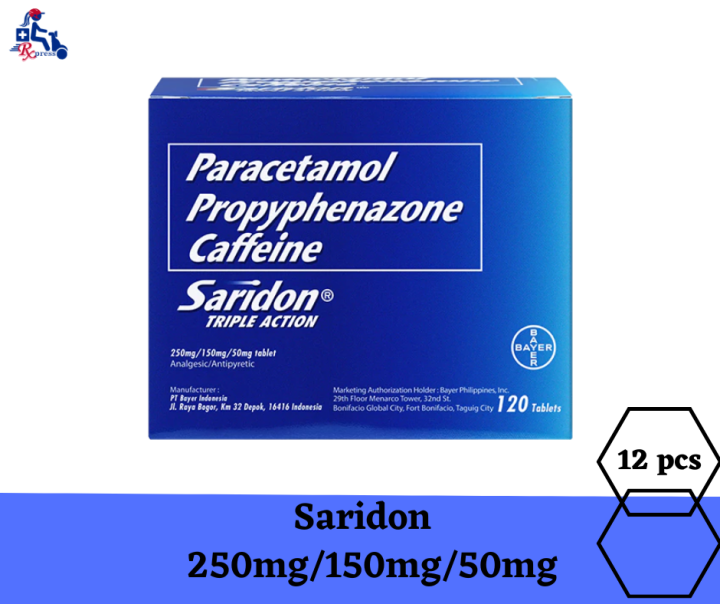 Saridon Triple Action ( Paracetamol + Propyphenazone + Caffeine ...