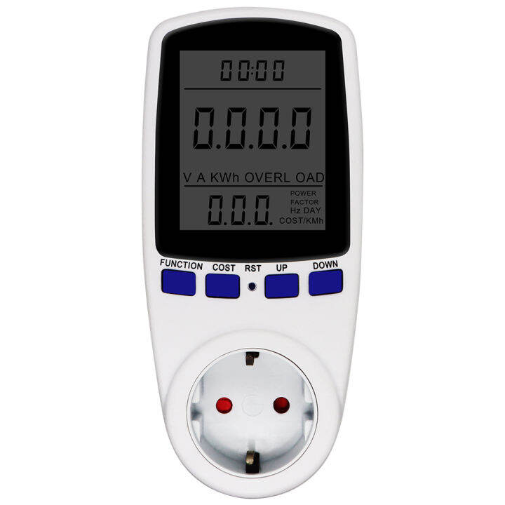 Watt Meter AC KWH 16A 220v Wattmeter Voltmeter Pengukur Pemakaian Daya ...