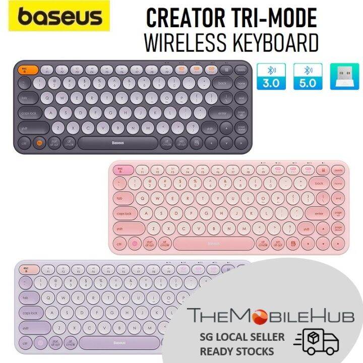 Baseus K01A K01B Creator Tri-Mode Wireless Bluetooth Keyboard Windows ...