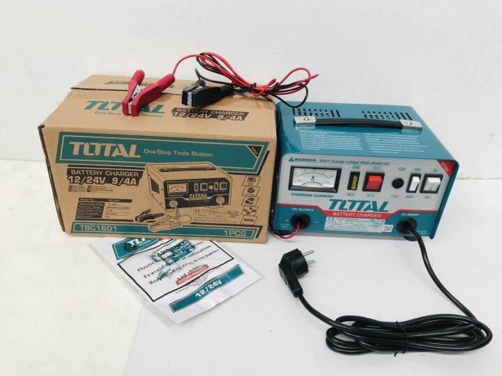 Total เครื่องชาร์จแบตเตอรี่ 12v 24v 220v รุ่น Tbc1601 Battery