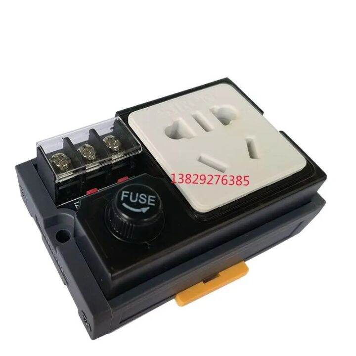 Electric Control Box Protection Terminal Block AC 220V 5-Hole 10A Industrial Power Socket Module ...