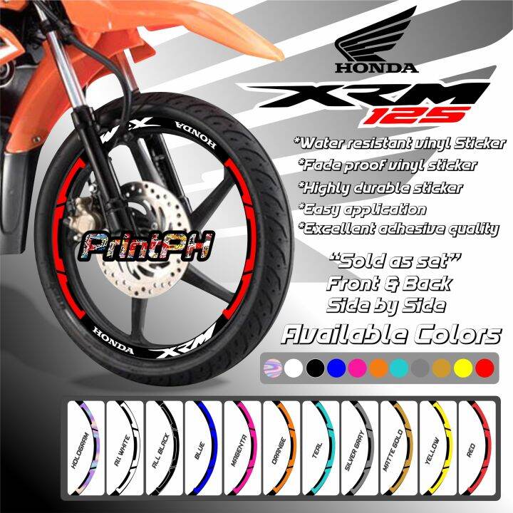 Honda Xrm Mag Decals Sticker Front & Back Side by Side Coplete Set ...