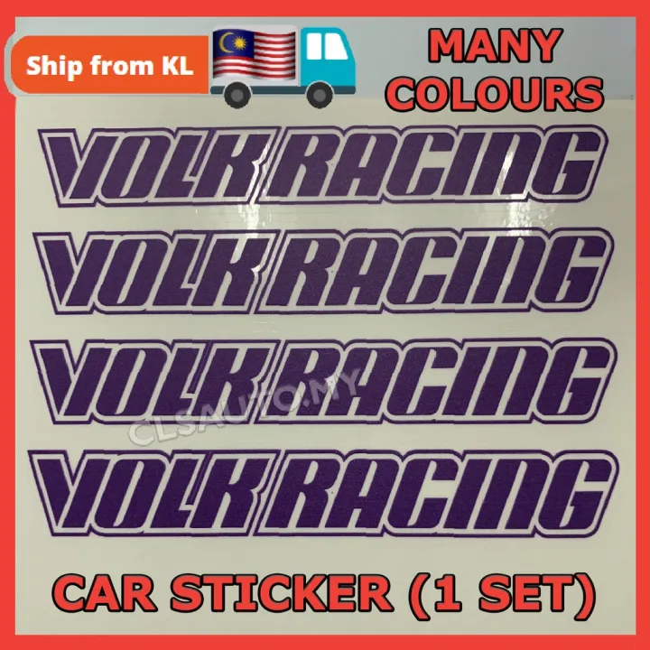 VOLK RACING STICKER SPORT RIM RAYS ENGINEERING TE37 - [1 Set = 4 Pcs ...