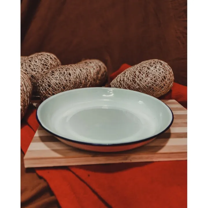 Enamel Rice Plate 26 cm Sartin Losa Bandihado - ok | Lazada PH