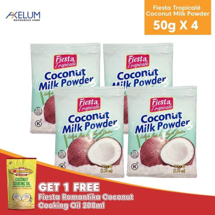 4 Fiesta Coconut Milk Powder 50g 1 Fiesta Romantika Coconut Cooking Oil ...